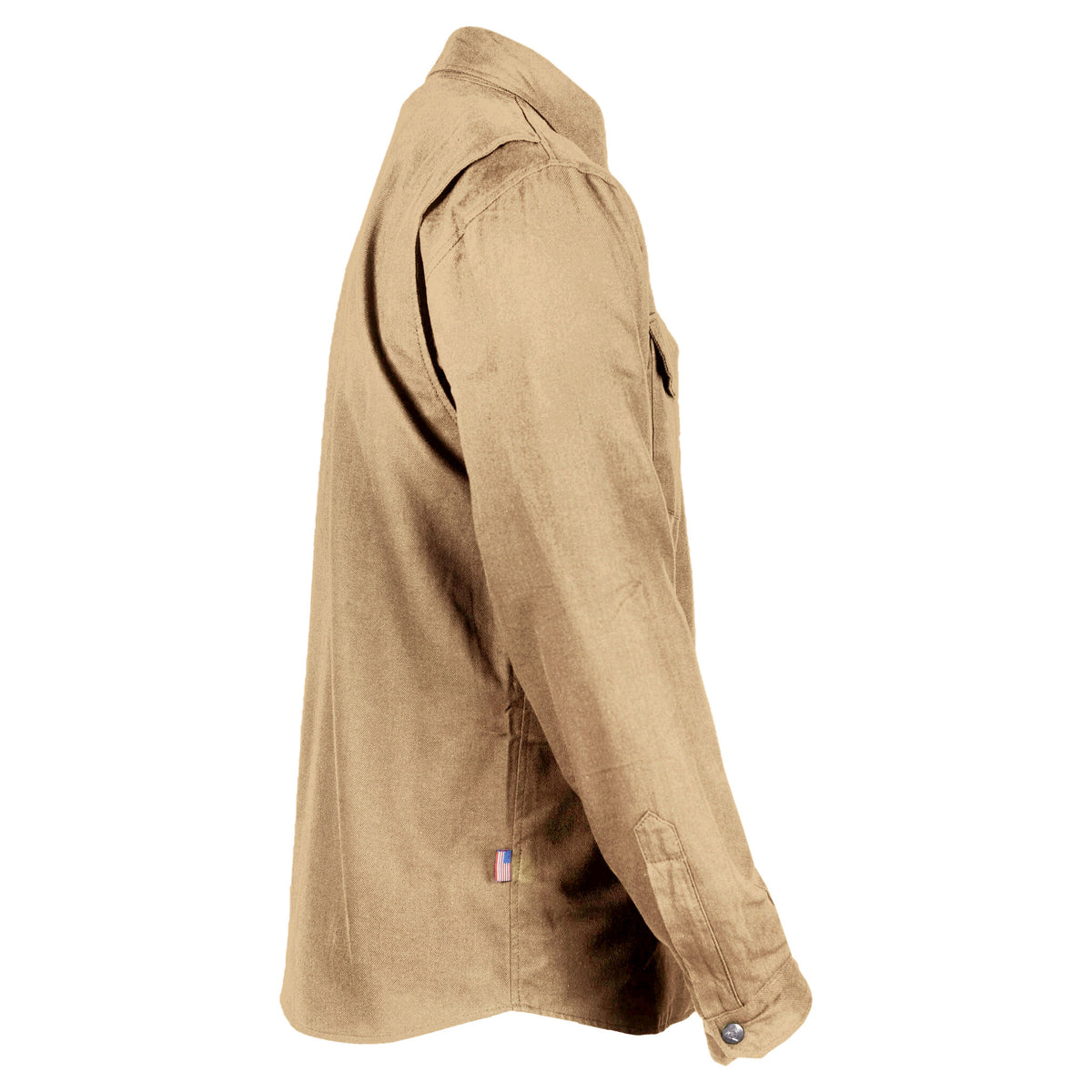 Protective Flannel Shirt - Khaki Solid with Pads – Beyond Riders