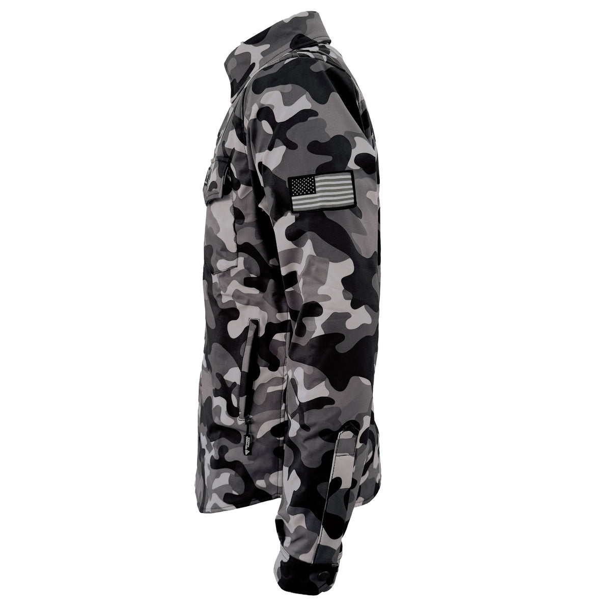Protective SoftShell Jacket - Camouflage Gray with Pads – Beyond Riders