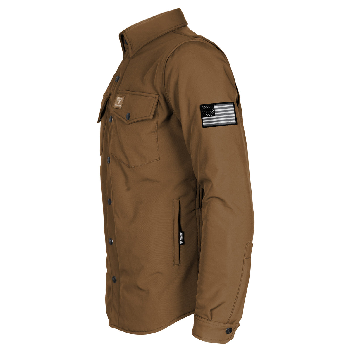 SoftShell Winter Jacket for Men - Light Brown with Pads – Beyond Riders