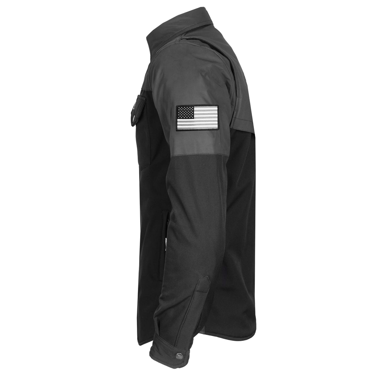 SoftShell Reflective Winter Jacket - Black Matte with Pads – Beyond Riders