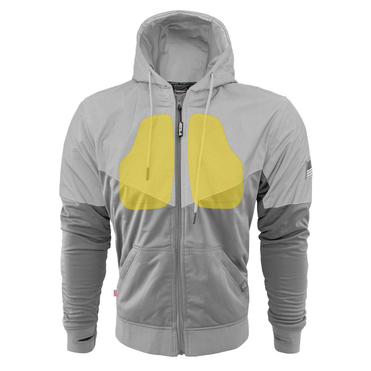 Ultra Reflective Hoodie "Twilight Titanium" with Pads – Beyond Riders