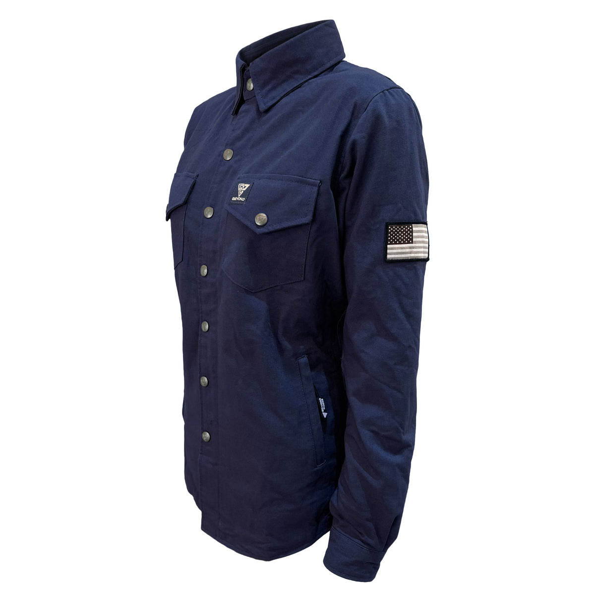 Protective Canvas Jacket for Women - Navy Blue with Pads – Beyond Riders