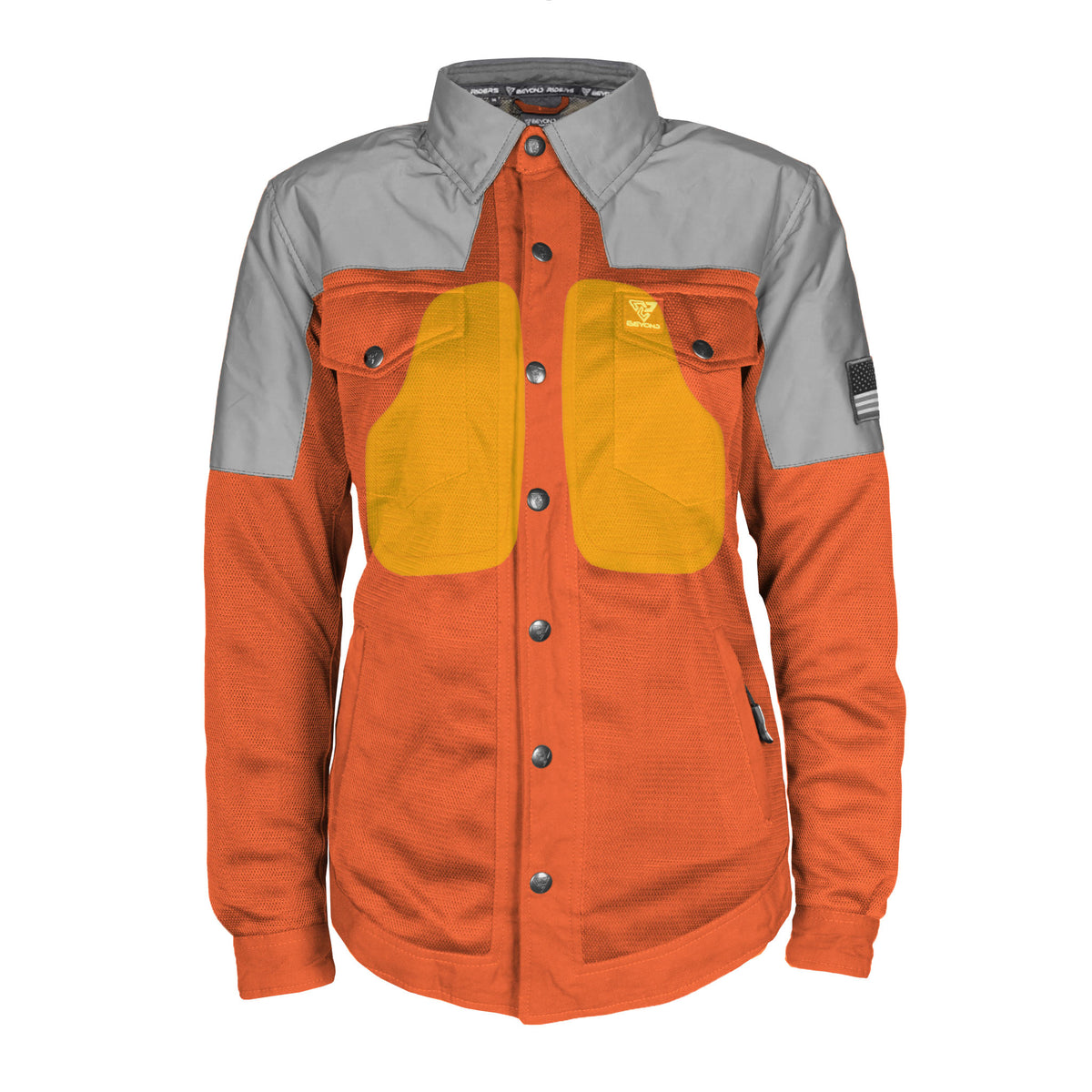 Summer Mesh Reflective Shirt Orange Eclipse for Women – Beyond Riders