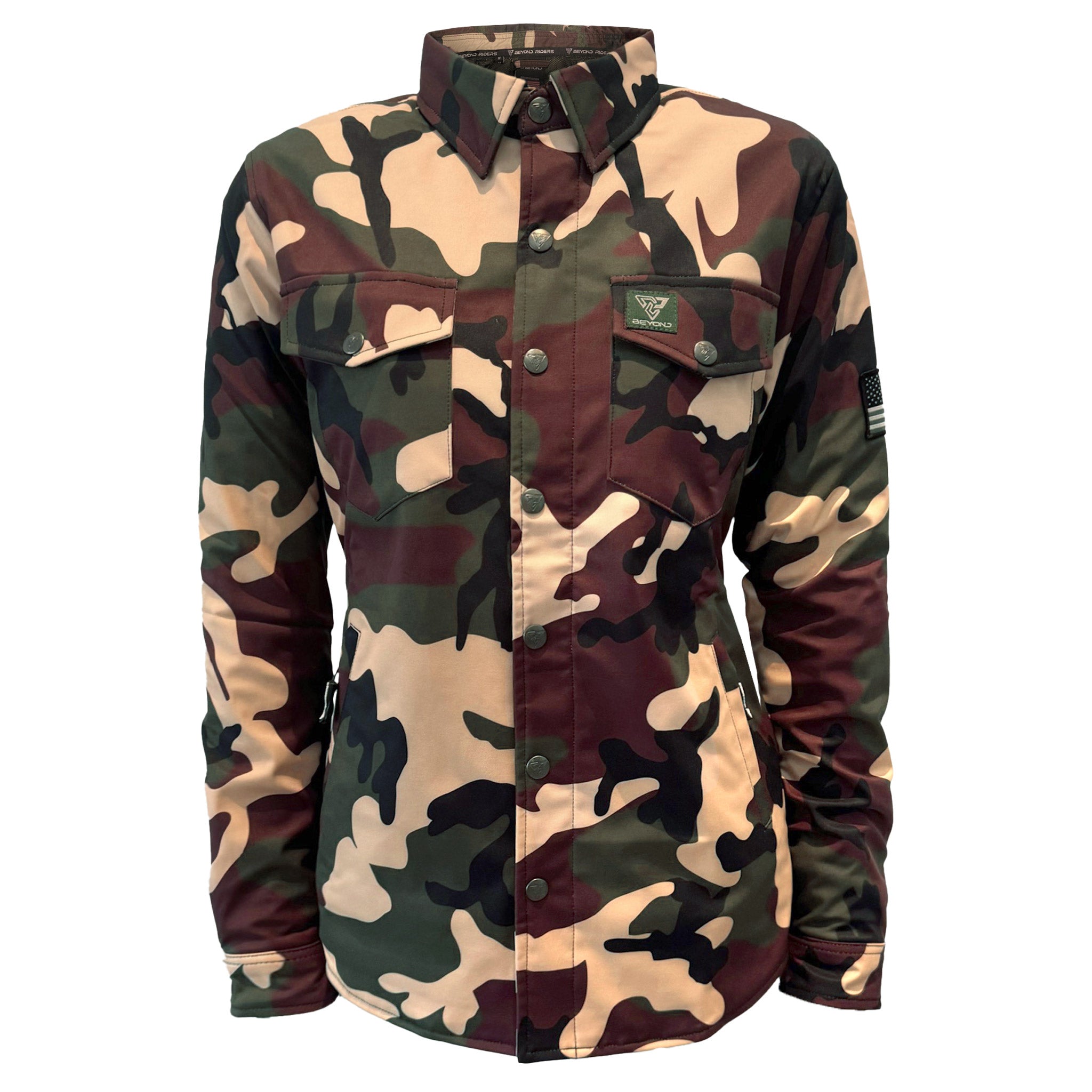 SoftShell Winter Jacket - Camouflage Knight Hawk with Pads – Beyond Riders