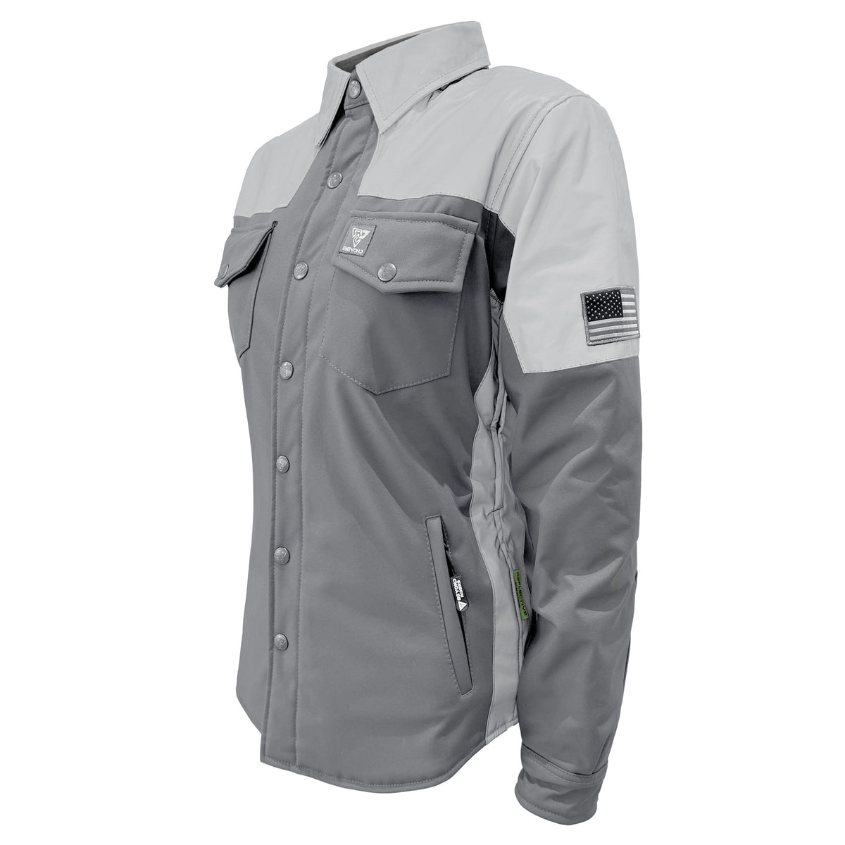 Reflective Jacket for Women - Grey Matte with Pads – Beyond Riders